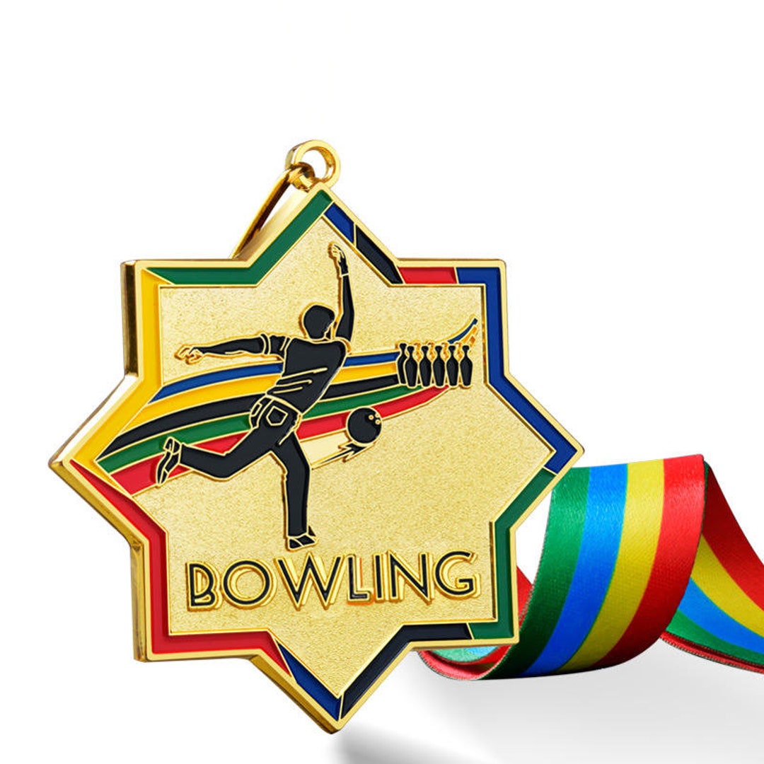 Custom Bowling Medal Metal Enamel Medal - Etsy