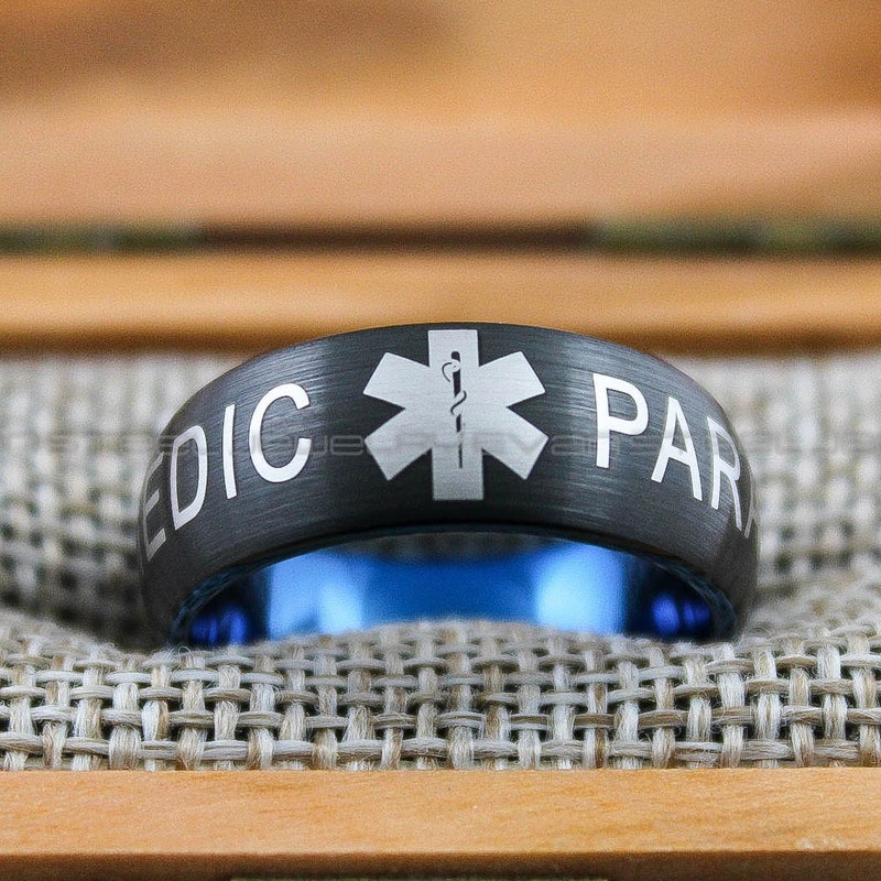 Firefighter Wedding Ring - Etsy