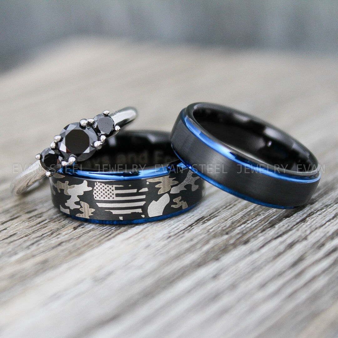 Camo Rings, Camo Wedding Rings, Camo Wedding Bands, Army Rings ...