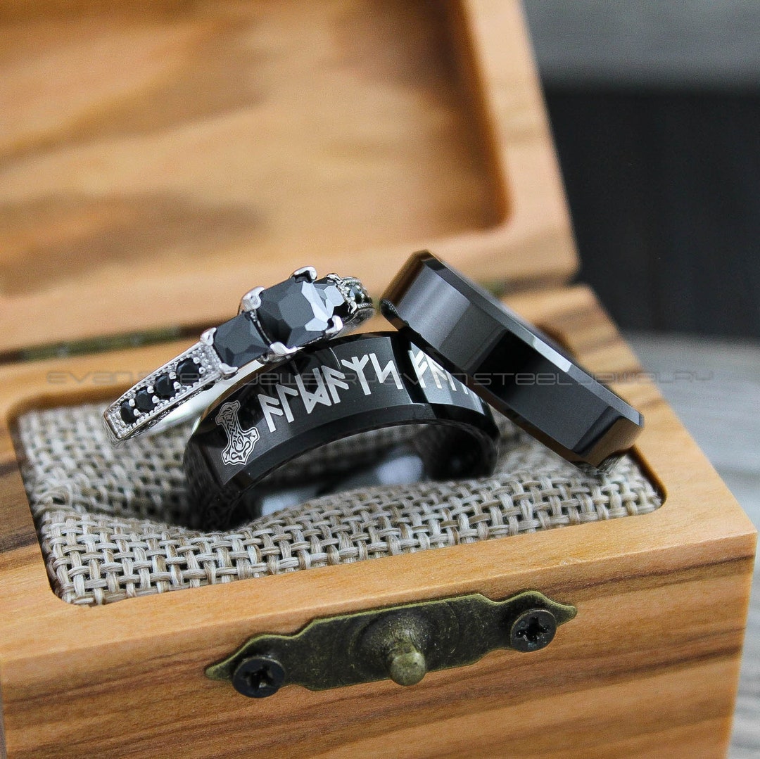 Mjolnir Rings, Vikings Rings, Viking Runes Rings, Norsemen Rings ...