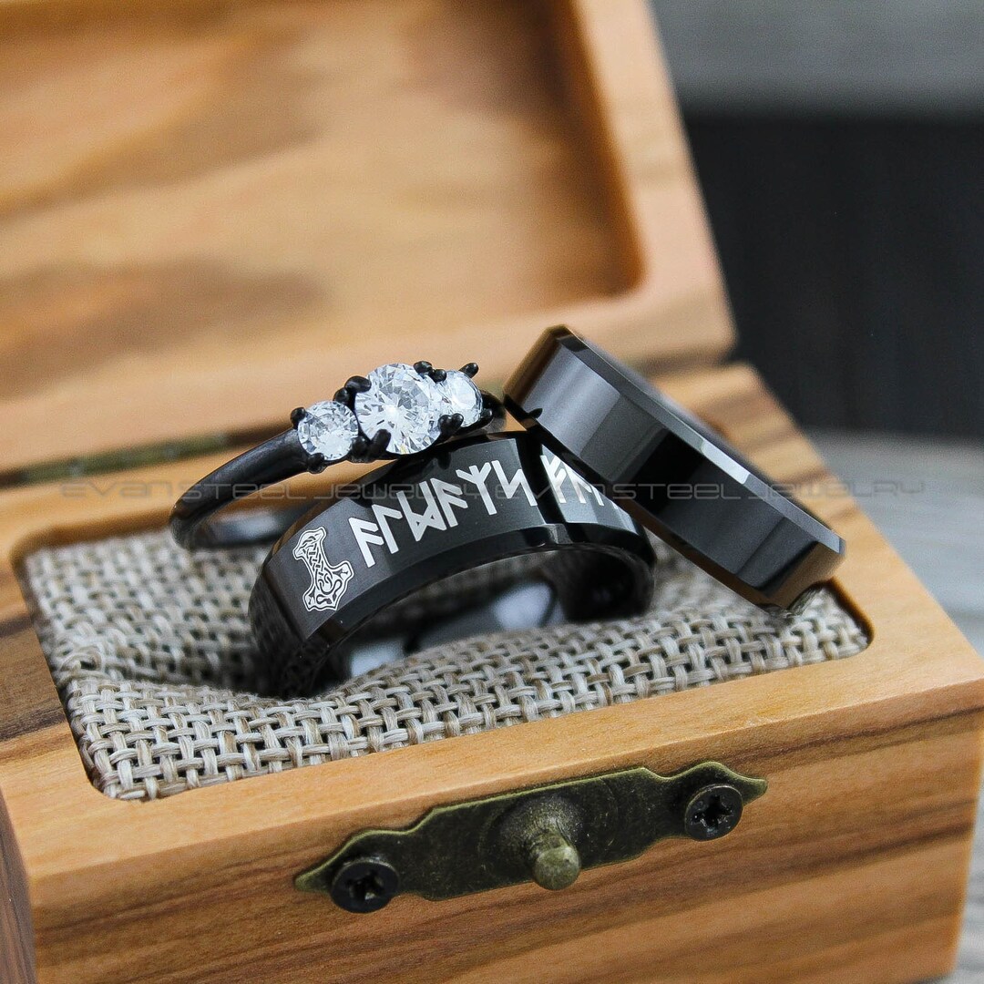 Mjolnir Rings, Vikings Rings, Viking Runes Rings, Norsemen Rings ...