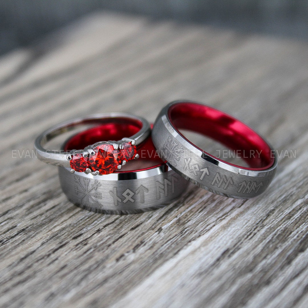 Couple Rings, Vikings Rings, Viking Runes Rings, Nordic Jewelry ...