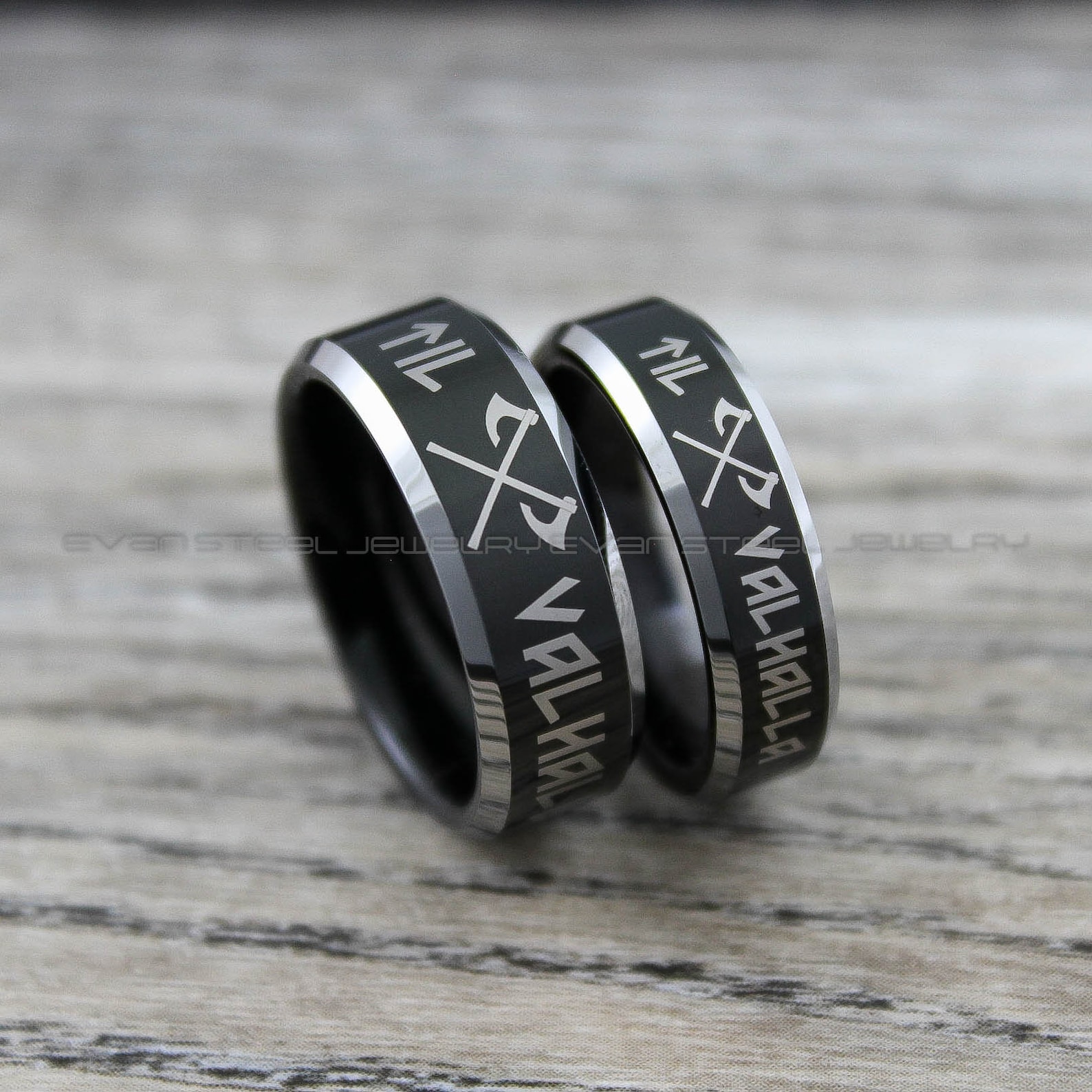 Vikings Wedding Rings, Vikings Rings, Viking Runes Rings, Couple Set ...