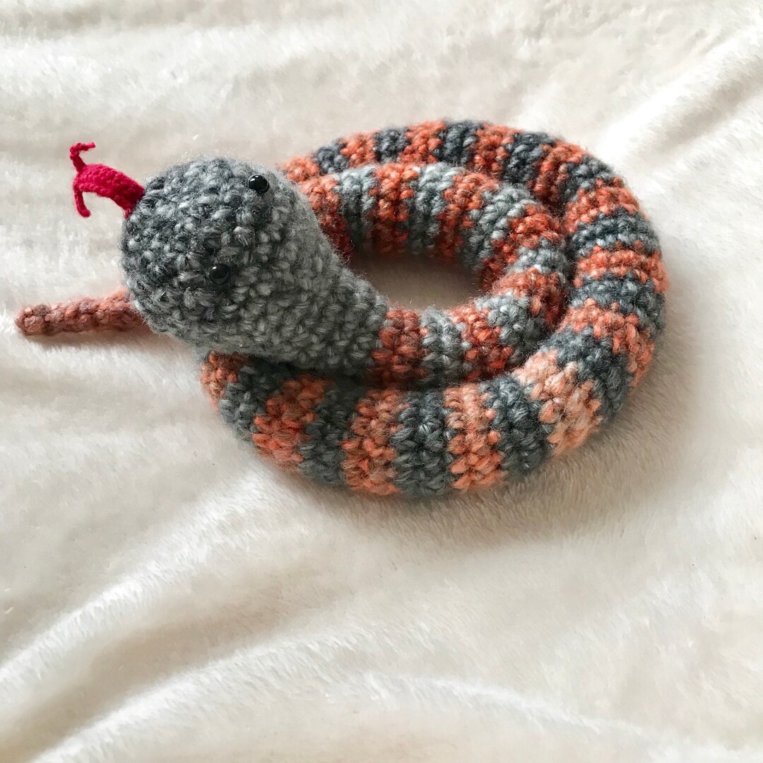 Crochet Snake, Amigurumi Doll, Bedtime Doll, Handmade Doll, Stuffed ...