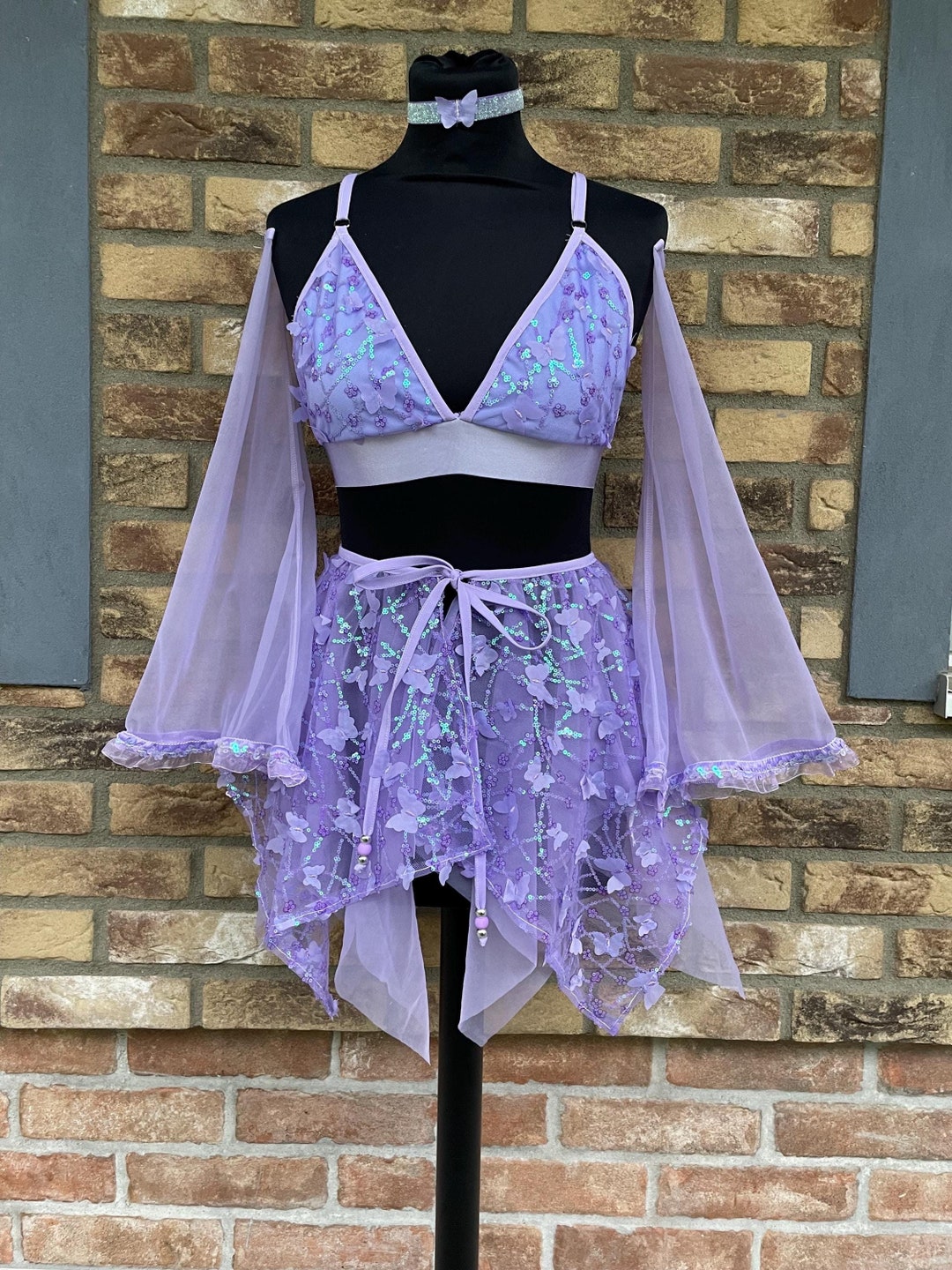 Fairy Rave Outfit , Purple Festival Set, Butterfly Fairy, Festival ...