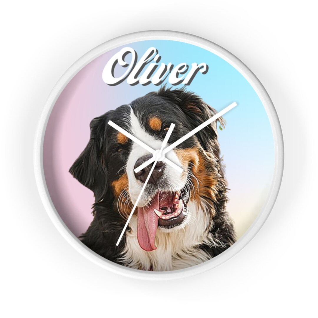 Custom Pet Wall Clock, Custom Dog Clock, Personalized Dog Clock, Custom ...