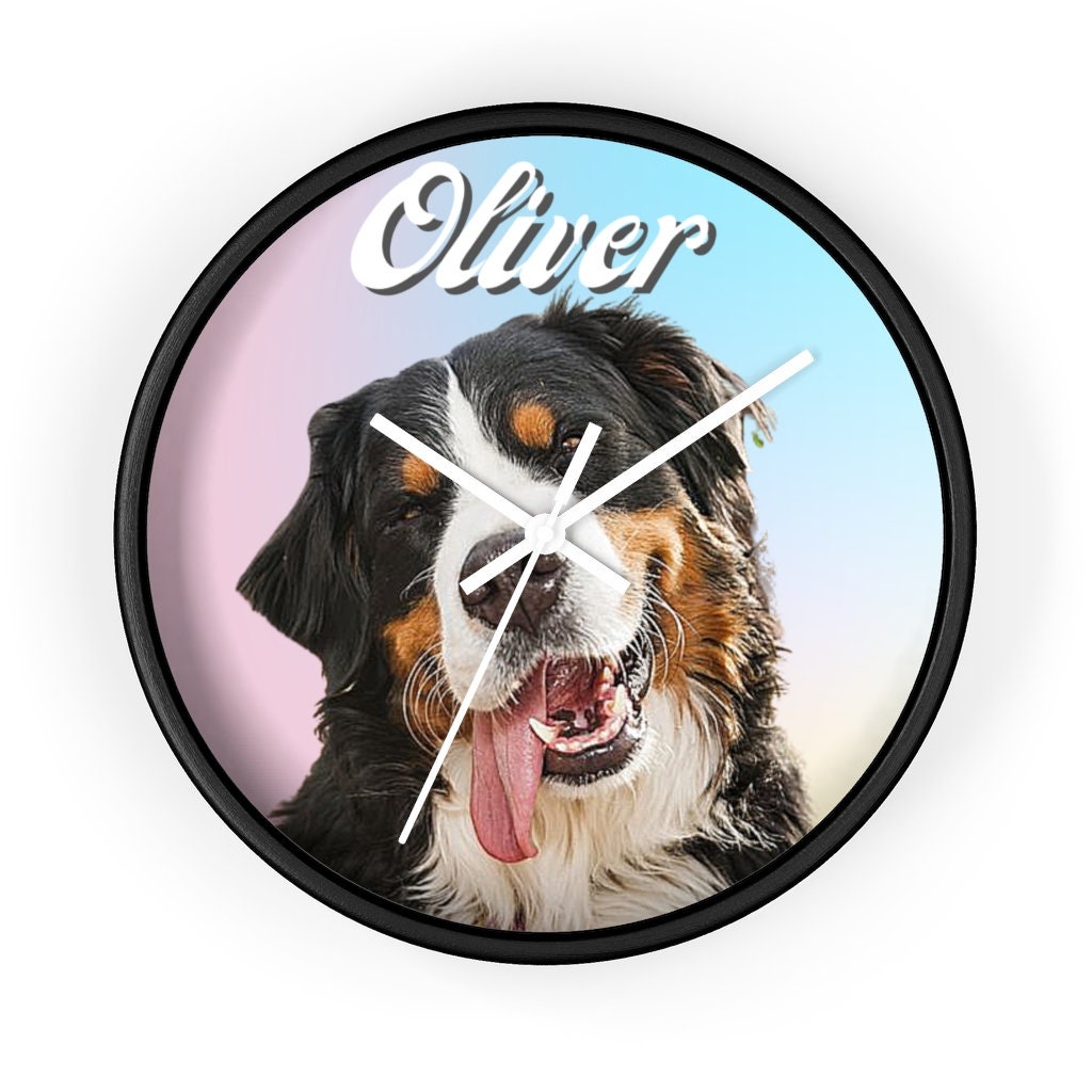 Custom Pet Wall Clock Custom Dog Clock Personalized Dog | Etsy