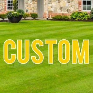 18" Custom Yard Sign Letters, 10pc Outdoor Lawn Decorations, Yard Card ...