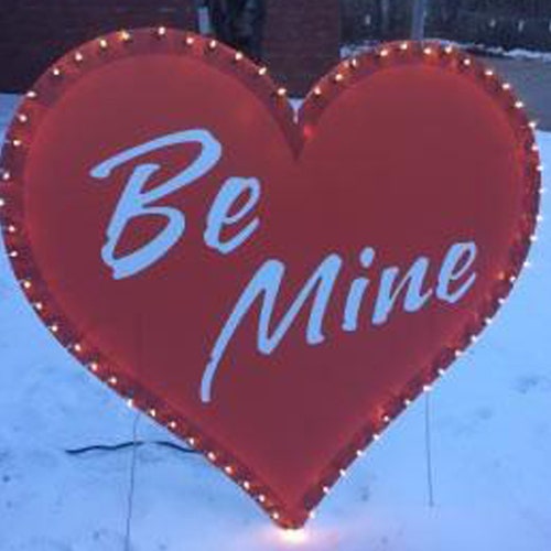 Love Light up Heart Yard Card Lawn Sign | Etsy