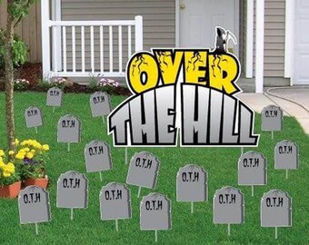 Over the Hill Yard Sign - Etsy