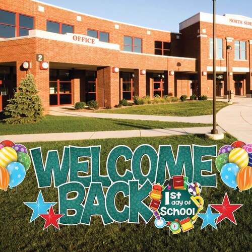 Welcome Back to School Chalkboard 14pc Yard Art Set | Etsy