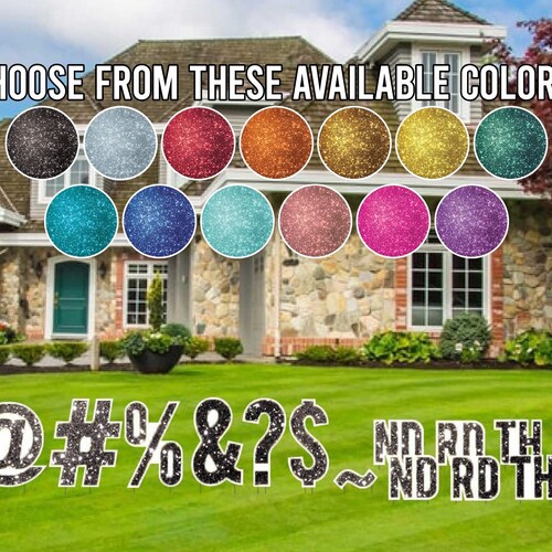18 Sparkle Special Characters Yard Sign Letters 16pc - Etsy