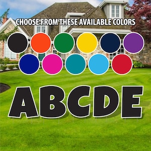 18” Alphabet Yard Sign Letters, 26pc, Outdoor Lawn Decorations, Yard ...