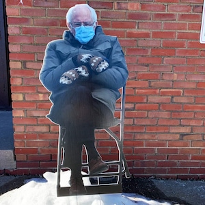Bernie Sander Mitten Meme Cutout Yard Sign Decoration - Etsy