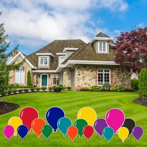 Rainbow Balloons Accessories, 18pc Yard Sign Set - Etsy