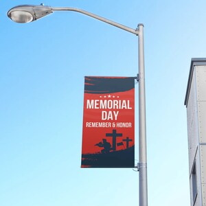 Memorial Day Pole Banner, Remember & Honor - 18" X 36" - Etsy