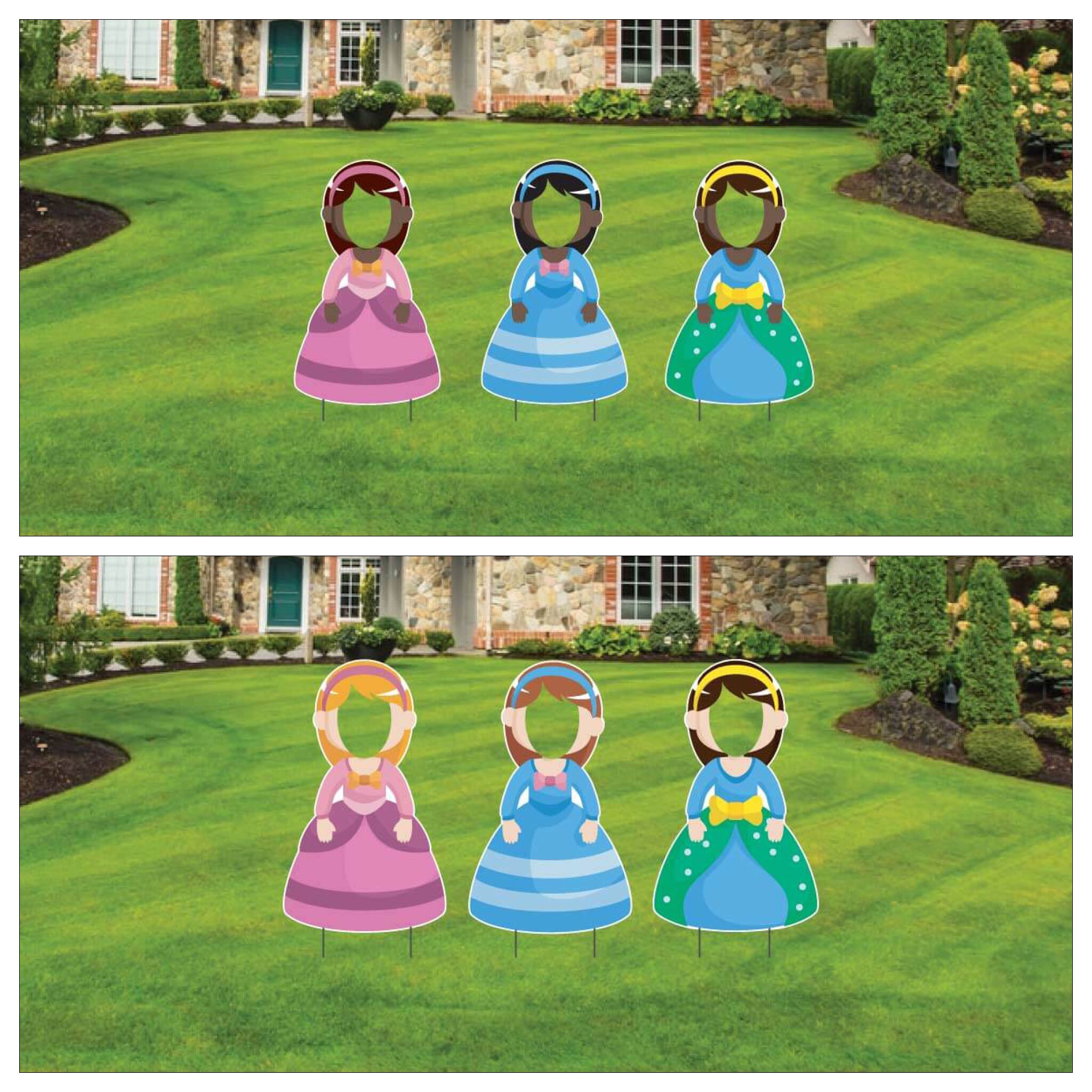 Princess Photo Prop Cut Outs 3pc Halloween or Birthday Yard | Etsy