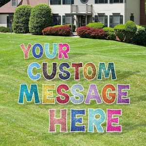 8 Custom Yard Letters 24 Inch Yard Words With Stakes | Custom Name Lawn ...