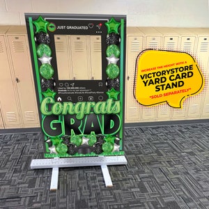 Green Congrats Grad Jumbo Graduation Standup Yard Card | 5pc Grad Party ...