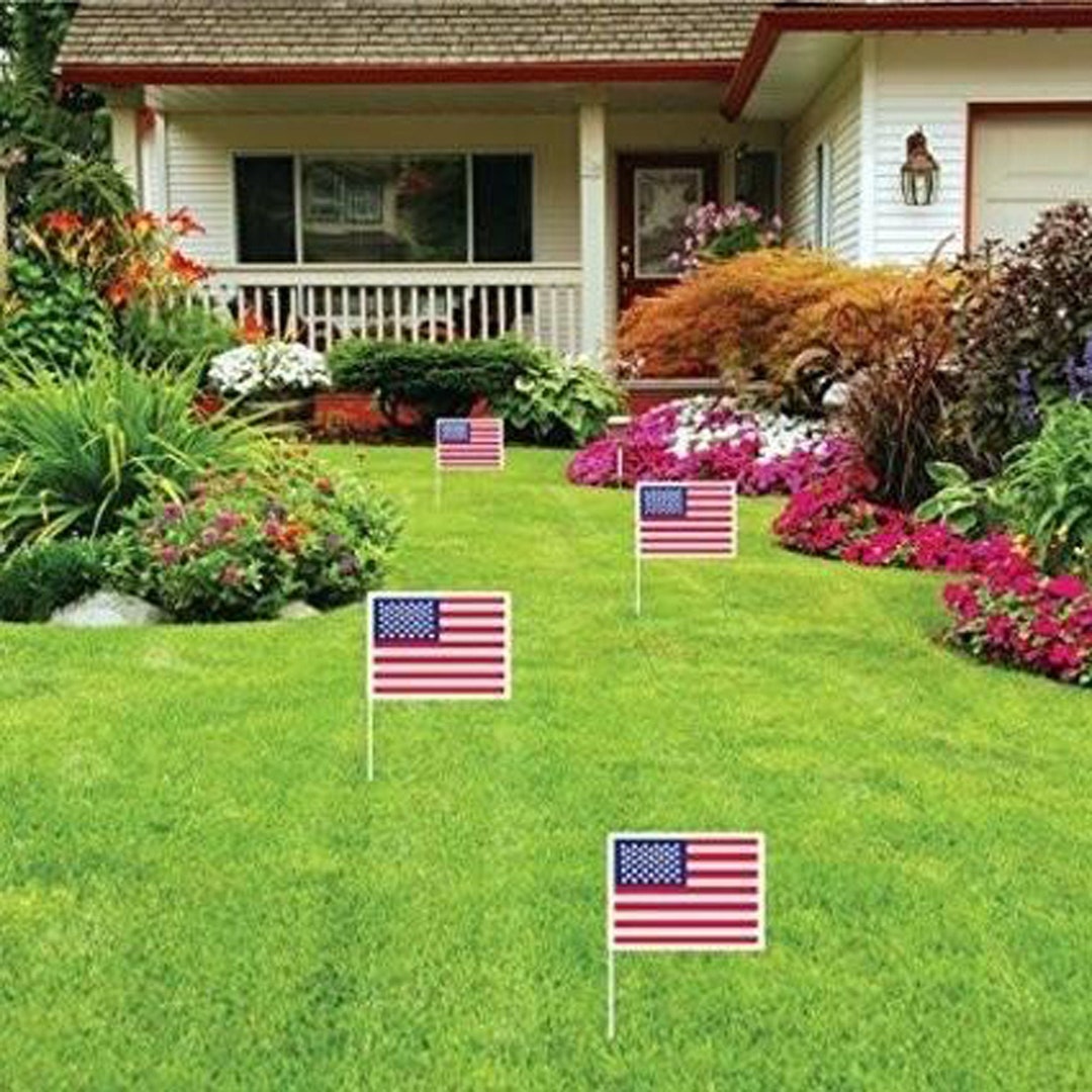 American Flag Yard Signs: 4th of July Decorations (9" X 12") - Etsy