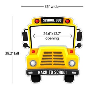 School Bus Photo Booth Frame: Back to School Selfie Prop - Etsy