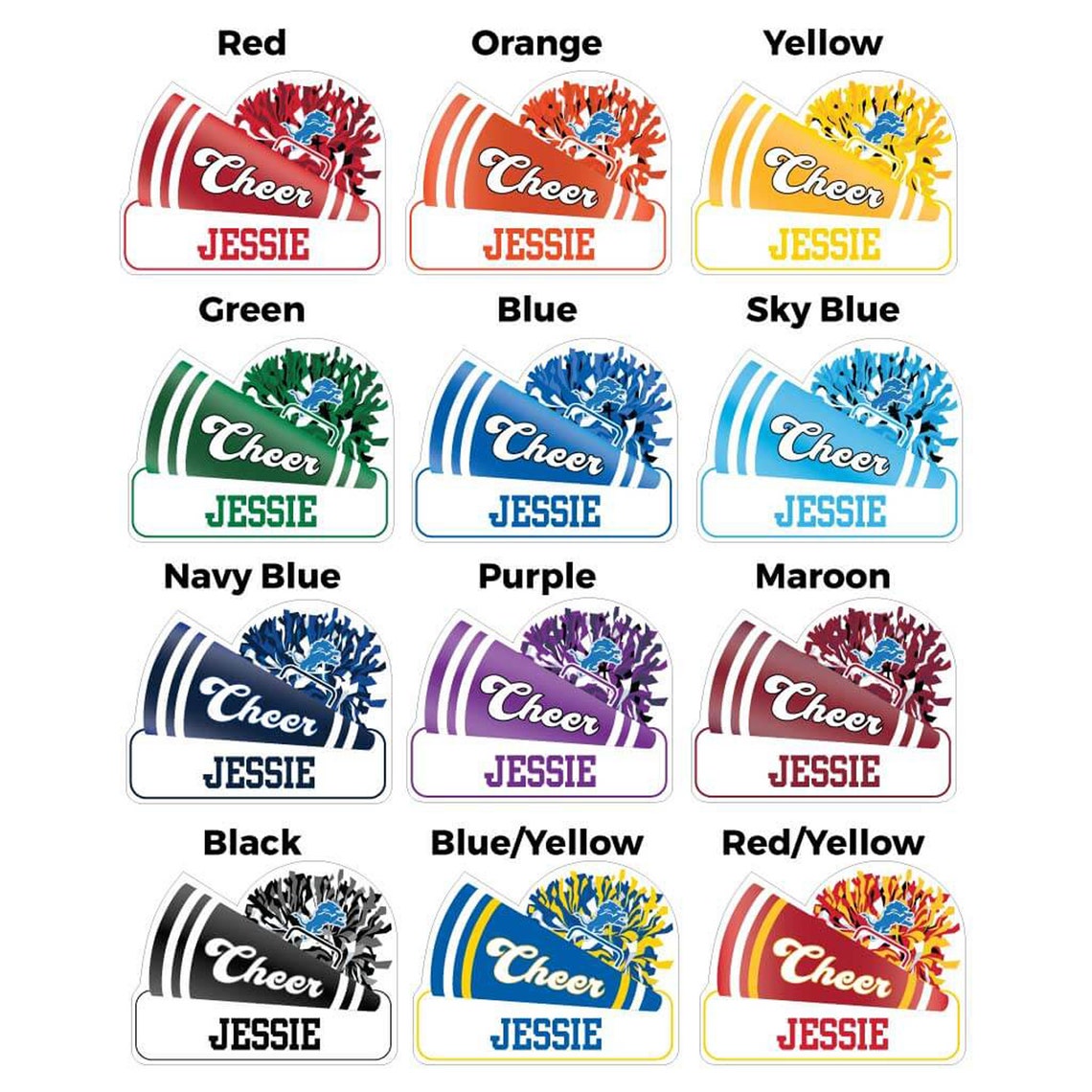 23 Custom Cheer Megaphone Yard Signs - Etsy