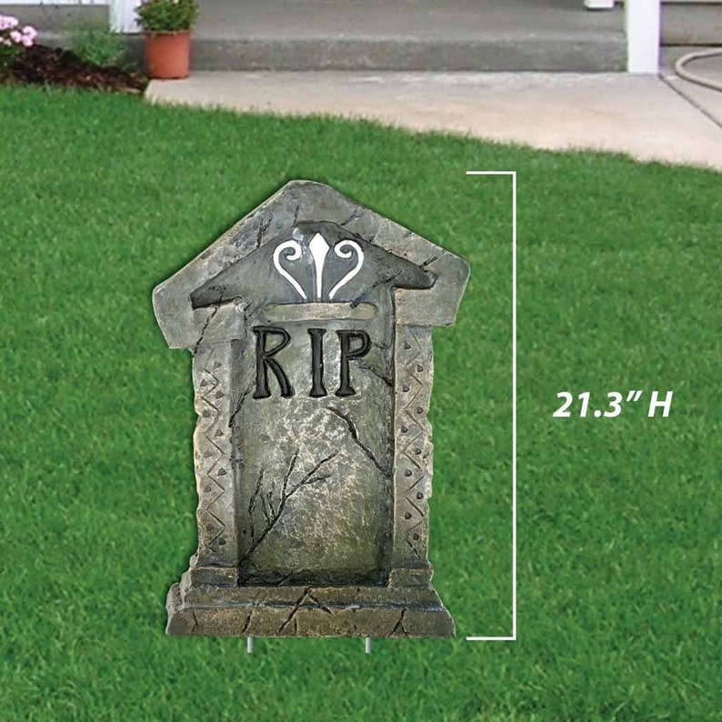 Fake Tombstones, 6pc Halloween Yard Art, Yard Card Lawn Sign Set - Etsy