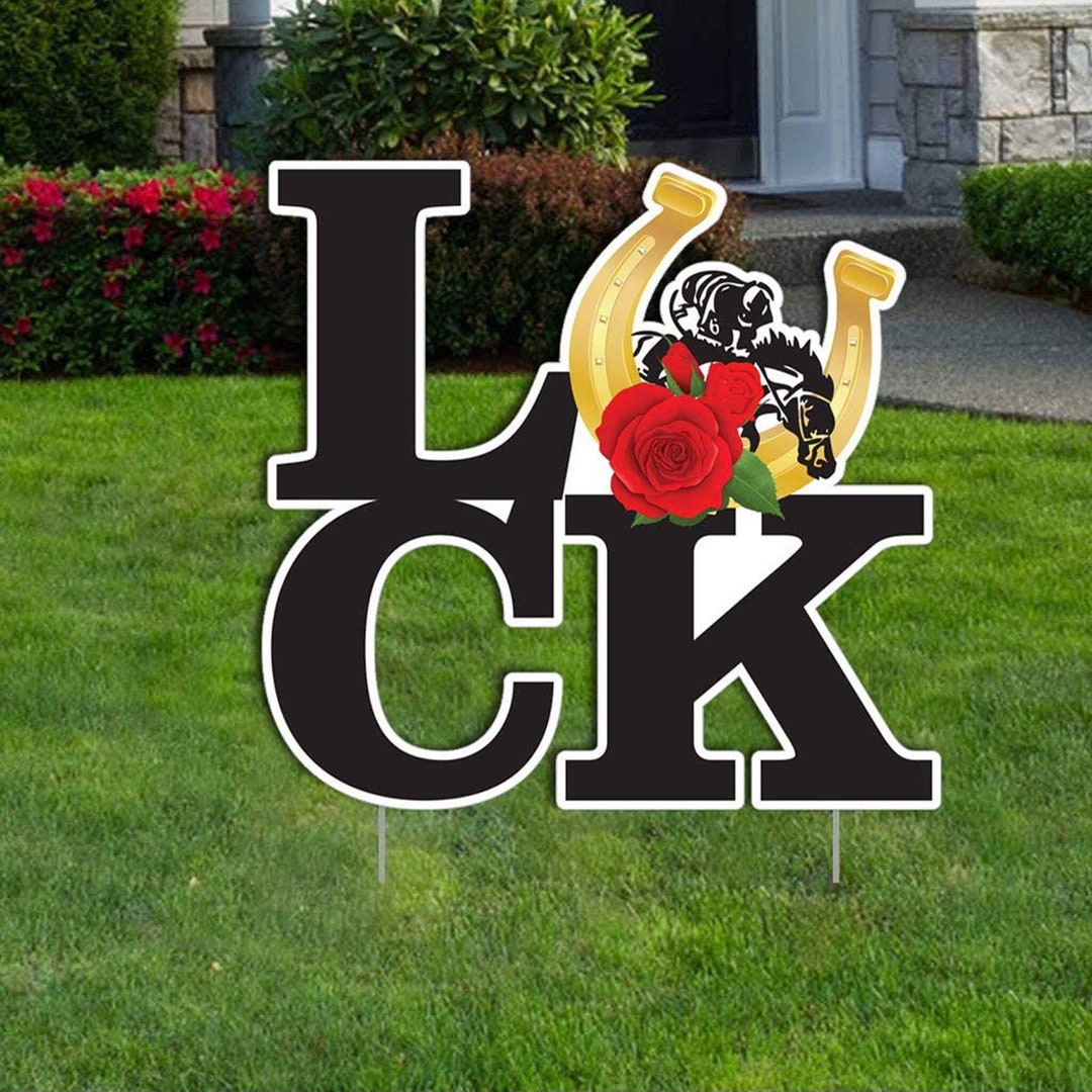 32" X 34" Luck Kentucky Derby Yard Sign - Etsy