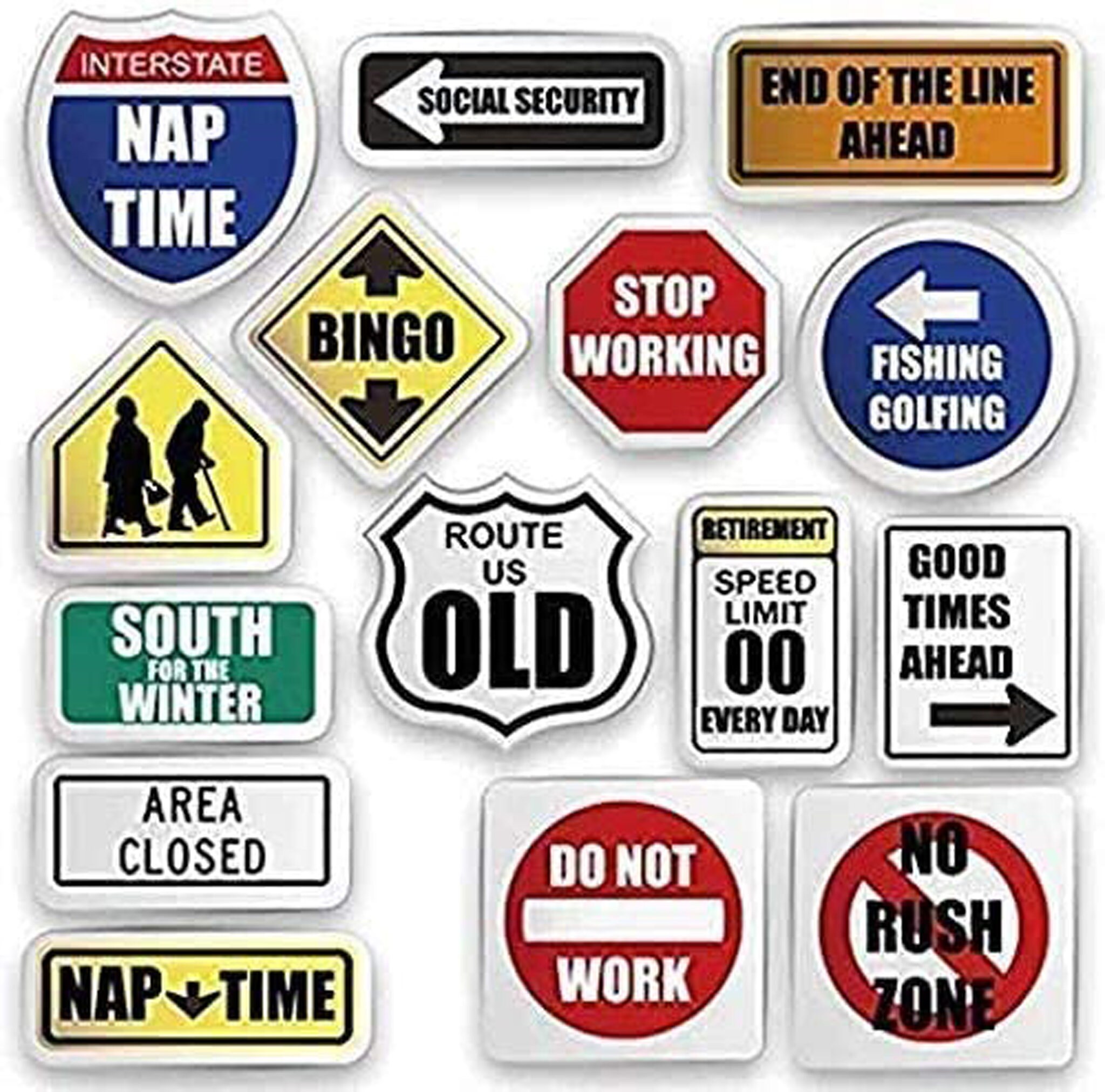 Retirement Road Signs Retirement 15pc Yard Card Lawn Sign Set - Etsy