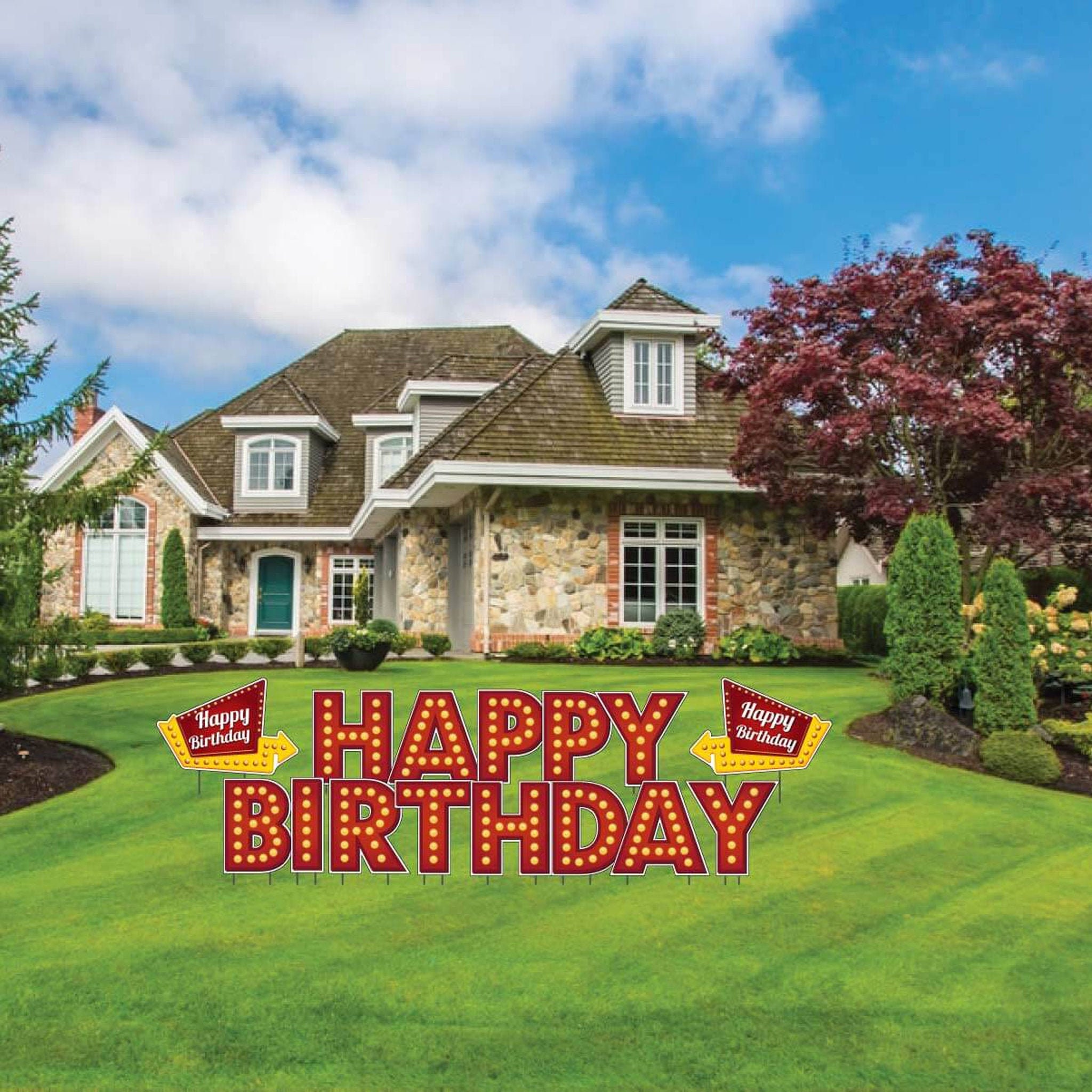 Happy Birthday Theater Marquee Letters 15pc Birthday Yard - Etsy.de