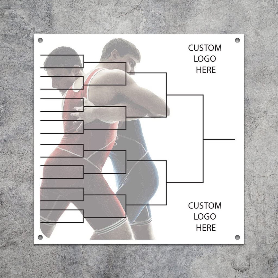 Custom Wrestling Tournament Bracket - 48x48, Corrugated Plastic ...