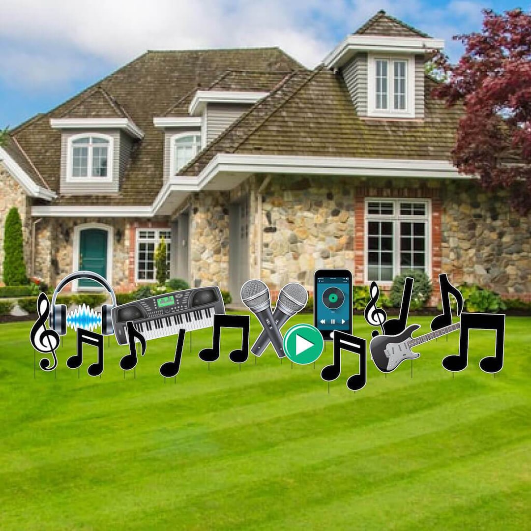 Music Theme Accessories, 16pc Yard Sign Set - Etsy