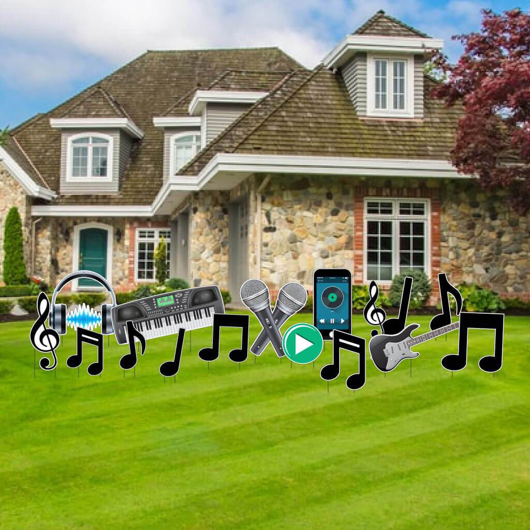 Music Theme Accessories 16pc Yard Sign Set - Etsy
