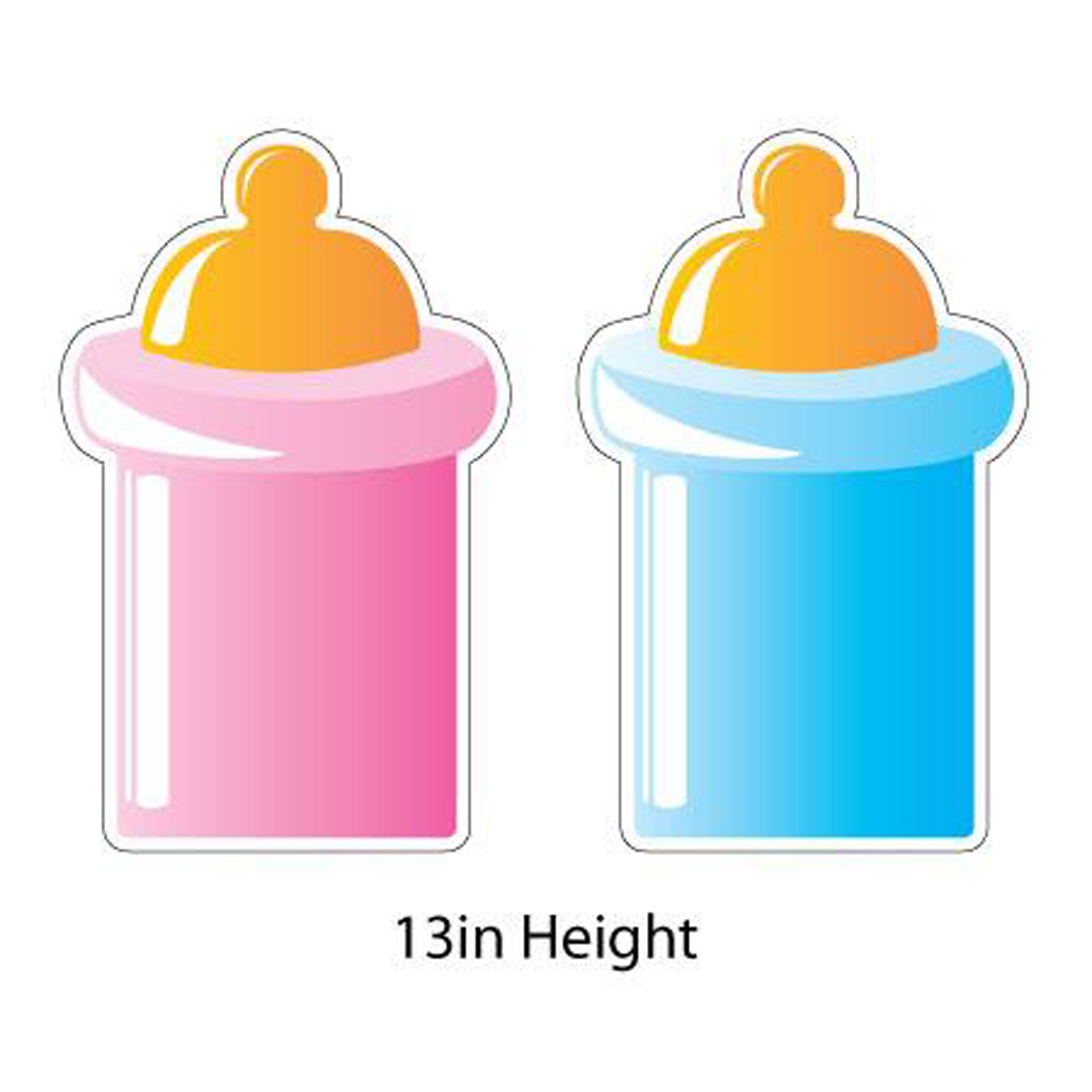 Baby Bottle Pathway Markers, 12pc Yard Card Decoration Set - Etsy
