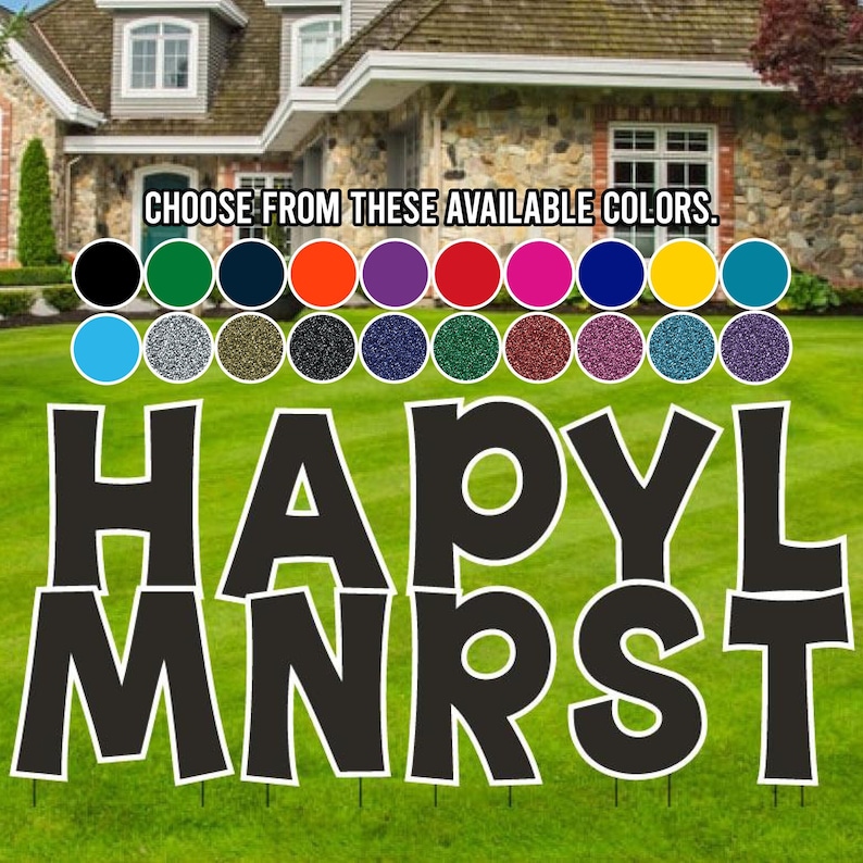 24 Common Letters Yard Sign Letters 10pc Outdoor Lawn - Etsy