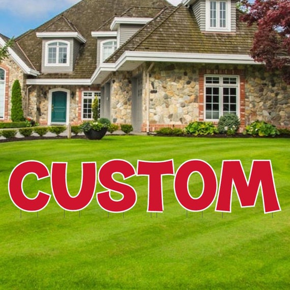 24 Custom Yard Sign Letters 8pc Outdoor Lawn - Etsy