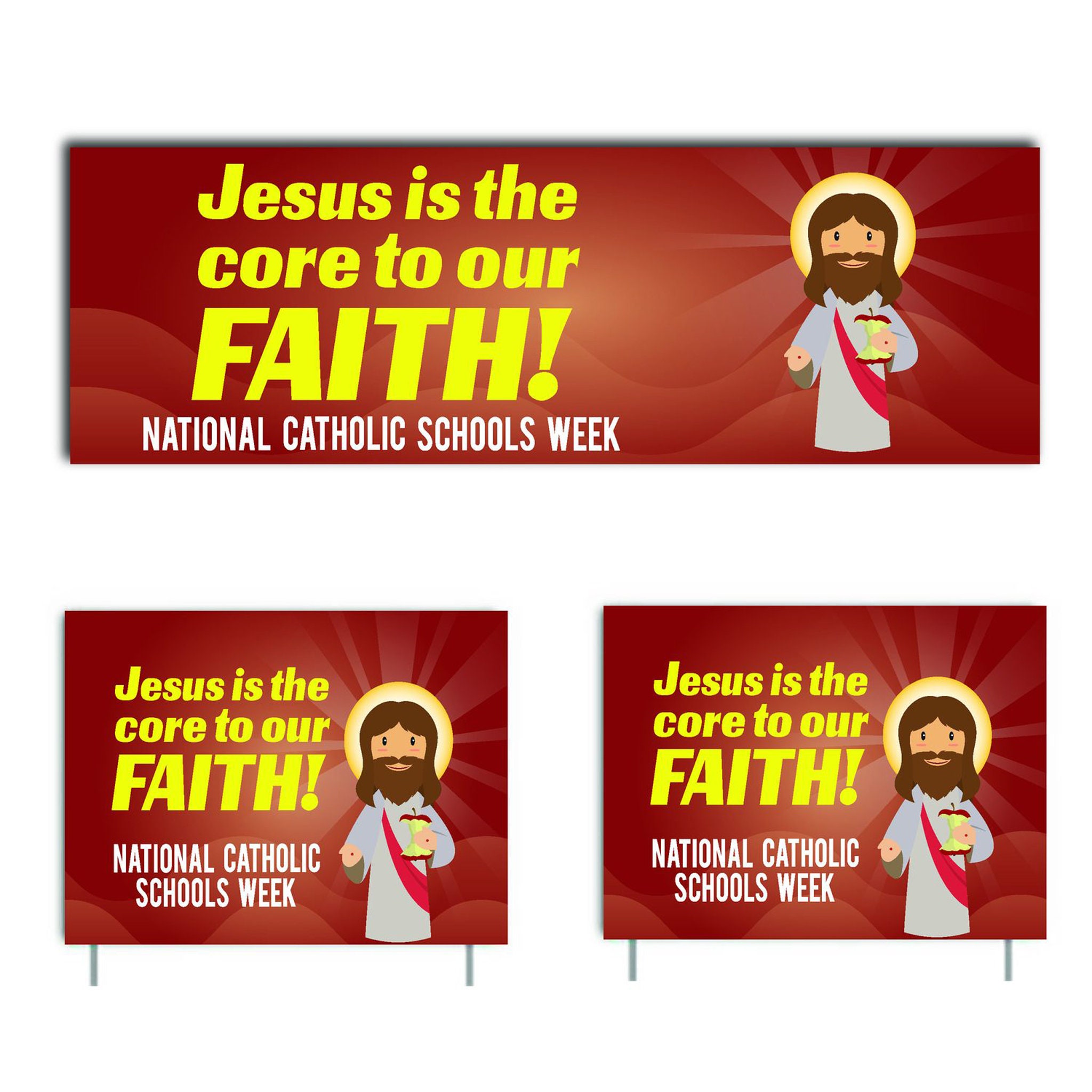 Catholic Schools Week Banner & 2 Yard Signs Set | Etsy