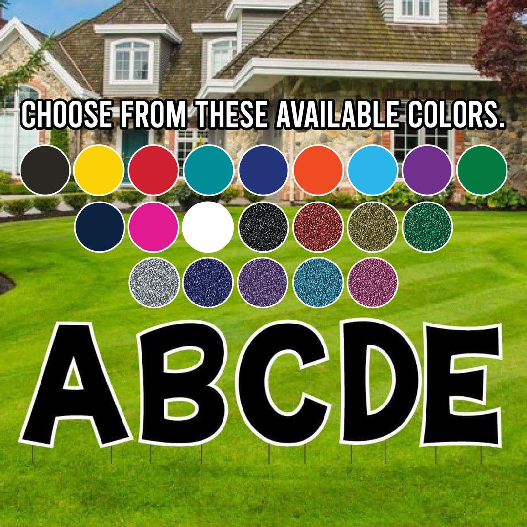 18” Alphabet Yard Sign Letters, 26pc, Outdoor Lawn Decorations, Yard ...