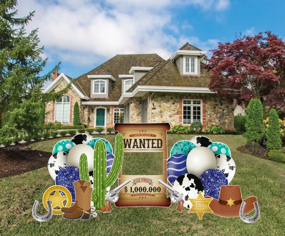 Wanted Poster Photo Frame & Western Accessories 13pc Yard | Etsy
