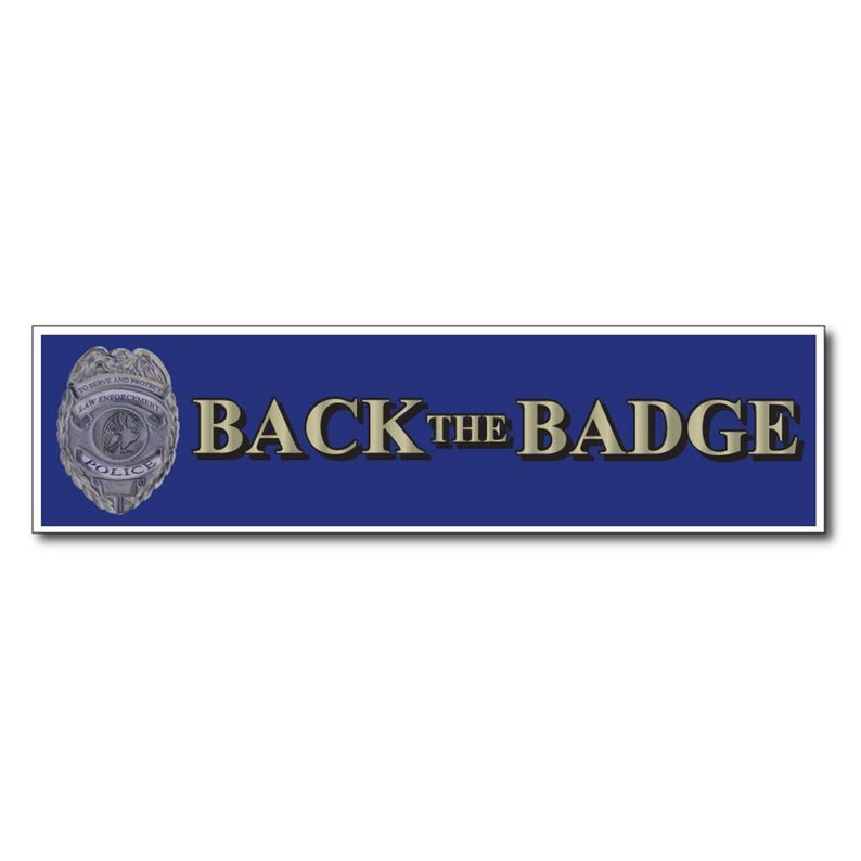 Back the Badge Police Force Bumper Magnet 3 X - Etsy