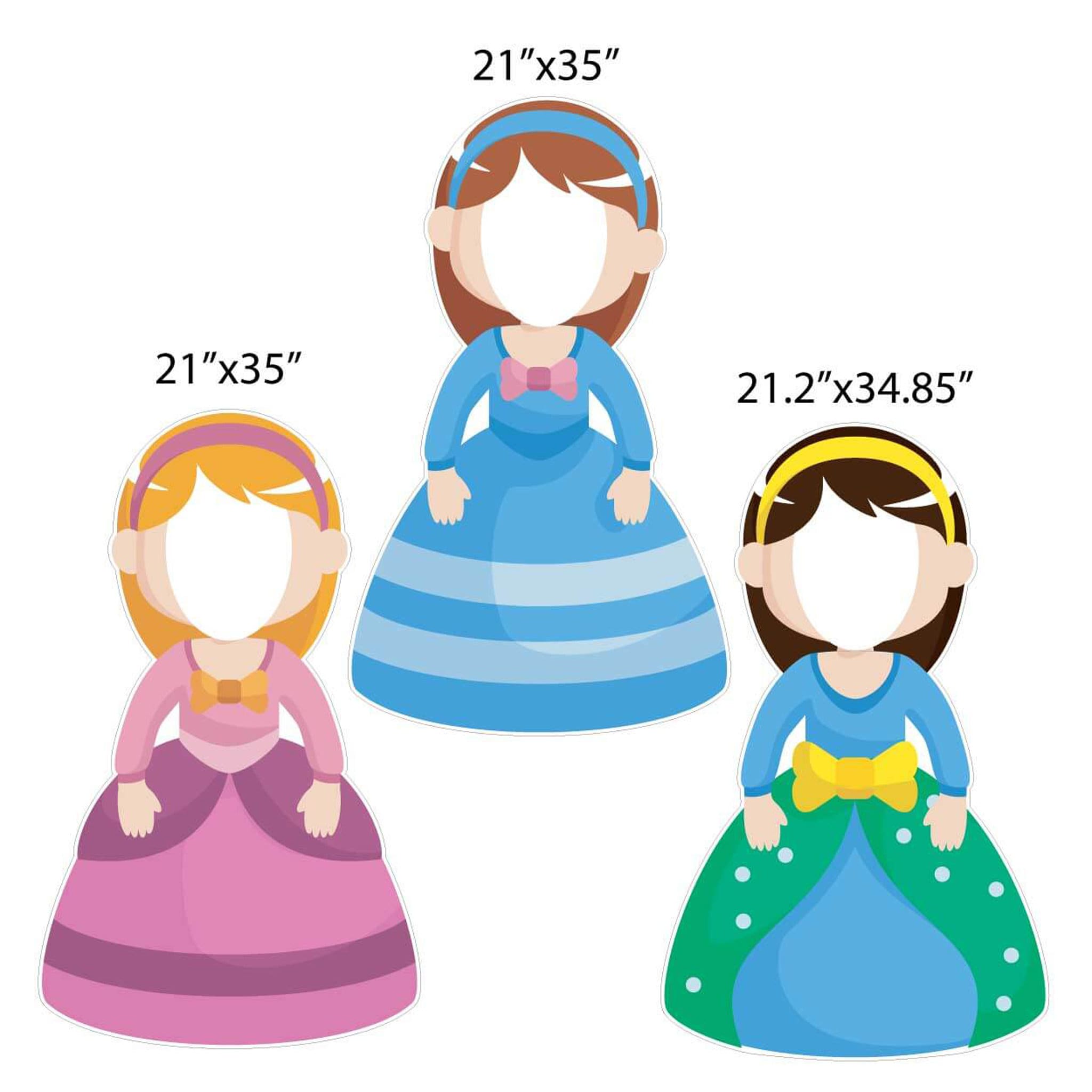 Princess Photo Prop Cut Outs 3pc Halloween or Birthday Yard | Etsy