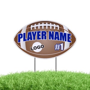 Custom Football Shaped Team & Player Fence or Yard Signs - Etsy