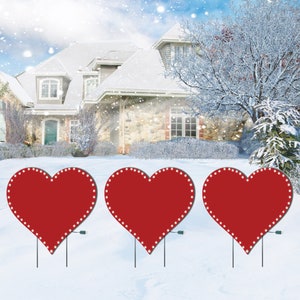 Light up Red Heart Yard Sign: Valentine's Day Lawn Decor - Etsy