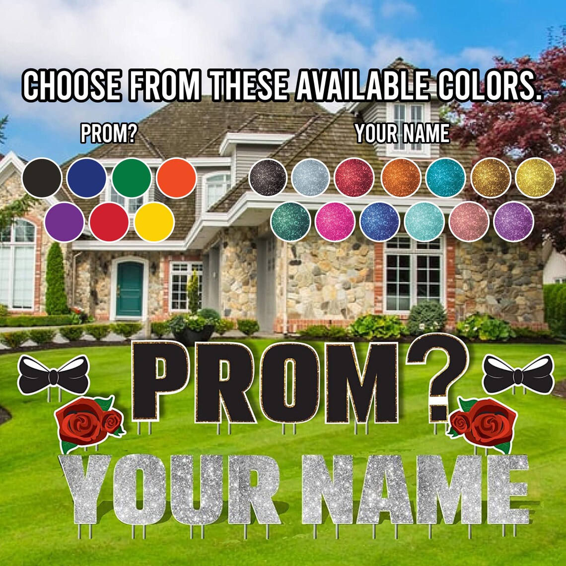 18 Custom Prom Yard Letters 19pc Promposal Yard Art - Etsy