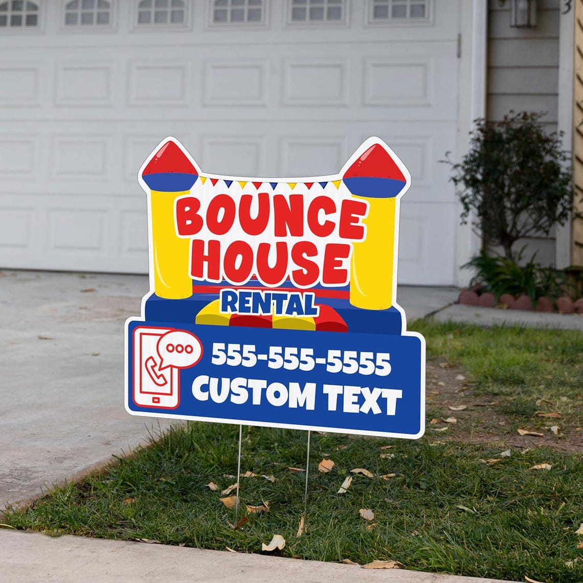 10-pack Custom Bounce House Rental Yard Signs: 10-pack Double-sided ...