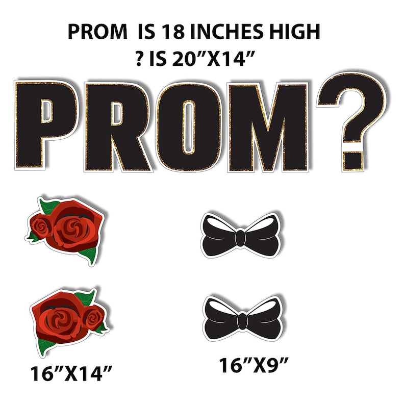 18 Custom Prom Yard Letters 19pc Promposal Yard Art - Etsy