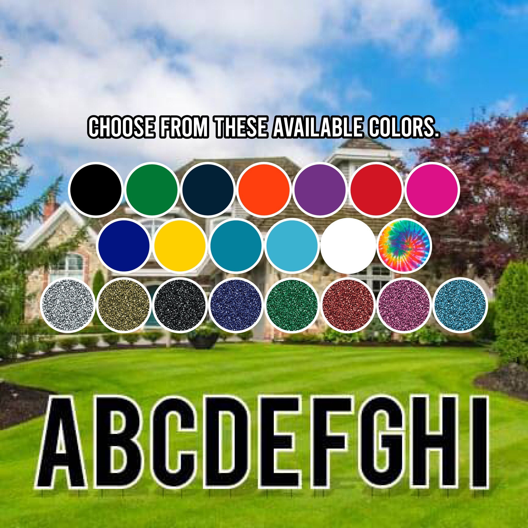 18 Alphabet Yard Sign Letters 26pc Outdoor Lawn - Etsy