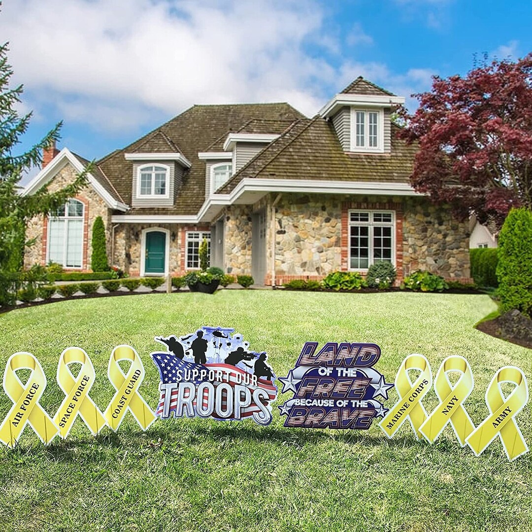 Support Our Troops, 8pc Yard Sign Set - Etsy