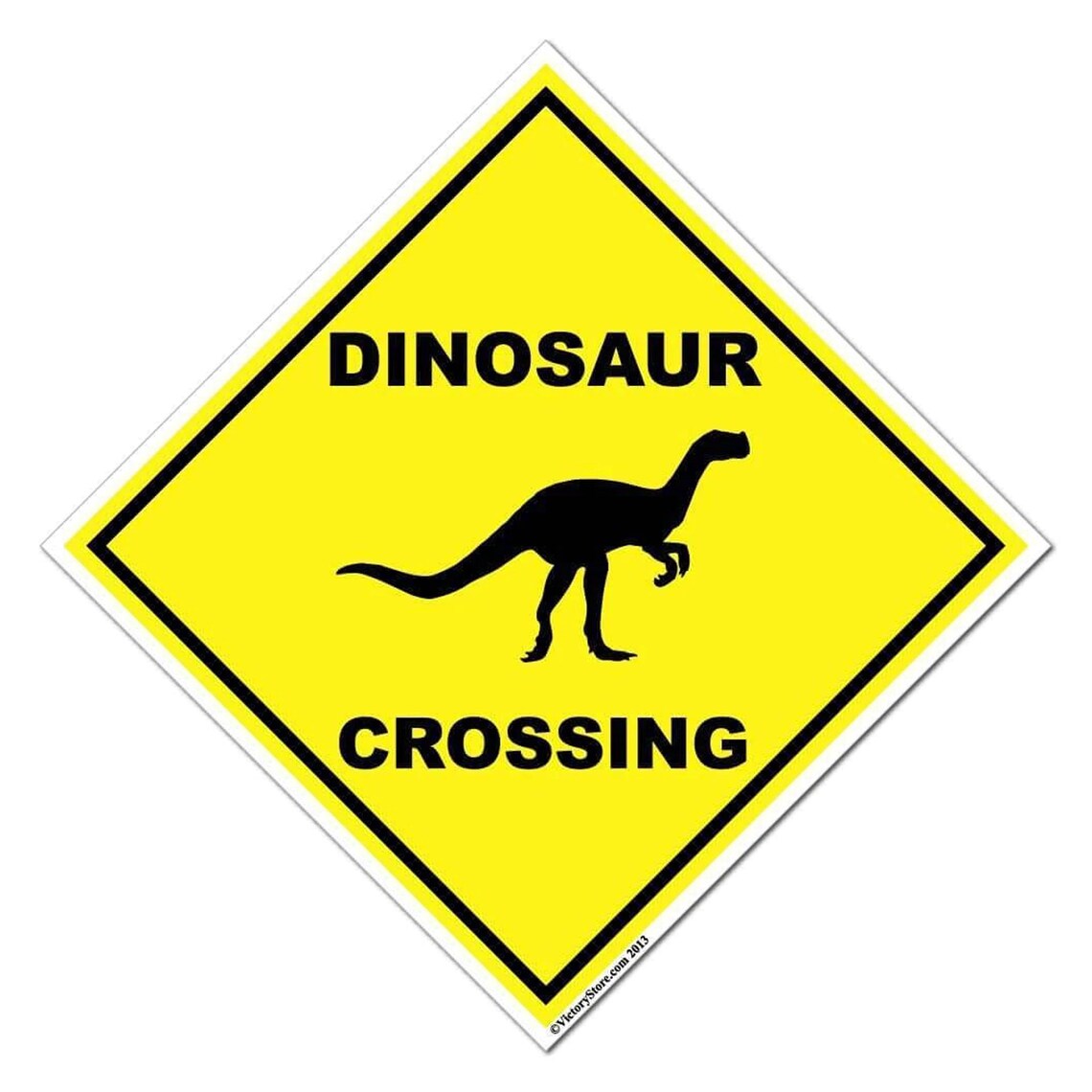 Dinosaur Crossing Sign or Sticker | Corrugated Plastic Sign, Aluminum ...