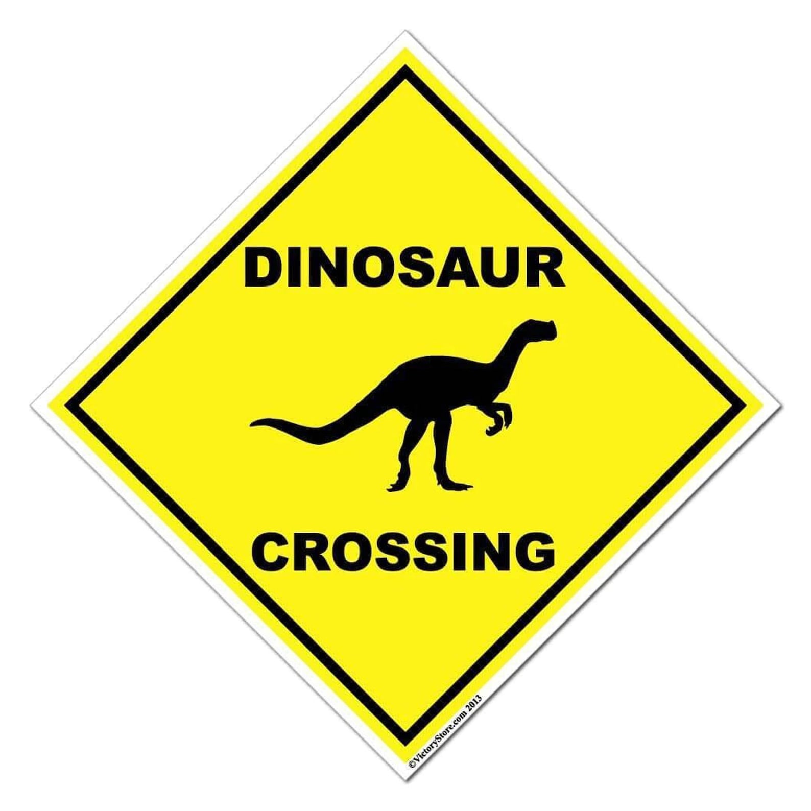 Dinosaur Crossing Sign or Sticker | Corrugated Plastic Sign, Aluminum ...